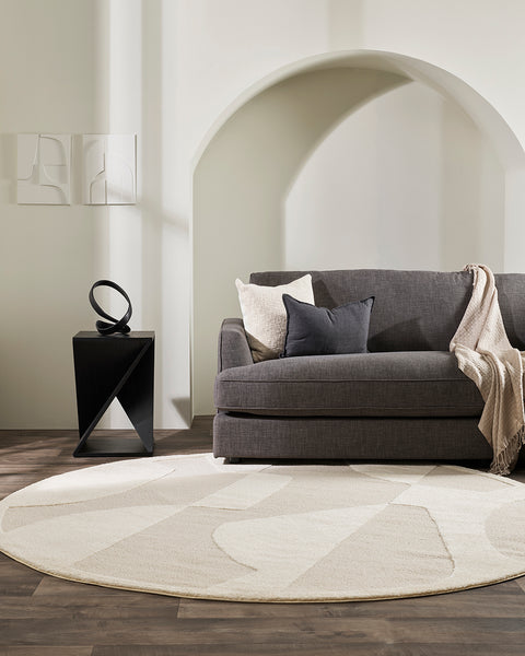 Marceau Ivory Round Floor Rug | Furtex Australia